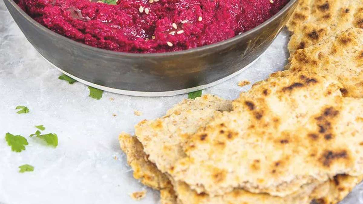 Whole grain pita with protein and fiber - Gali & Tony Galanto